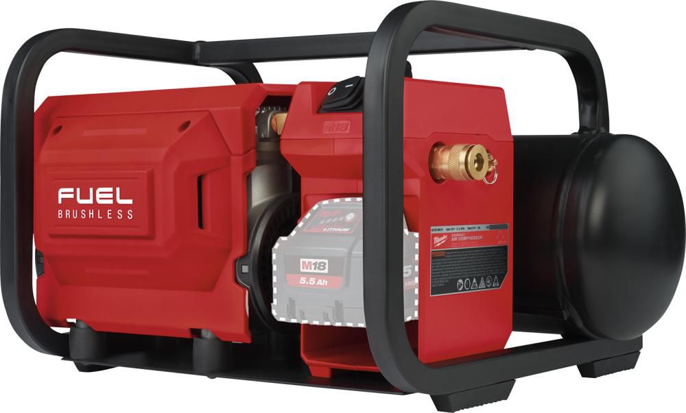 MILWAUKEE Akku-Kompressor Fuel M18FAC-0 - WEMAG Das Zeug zum Profi