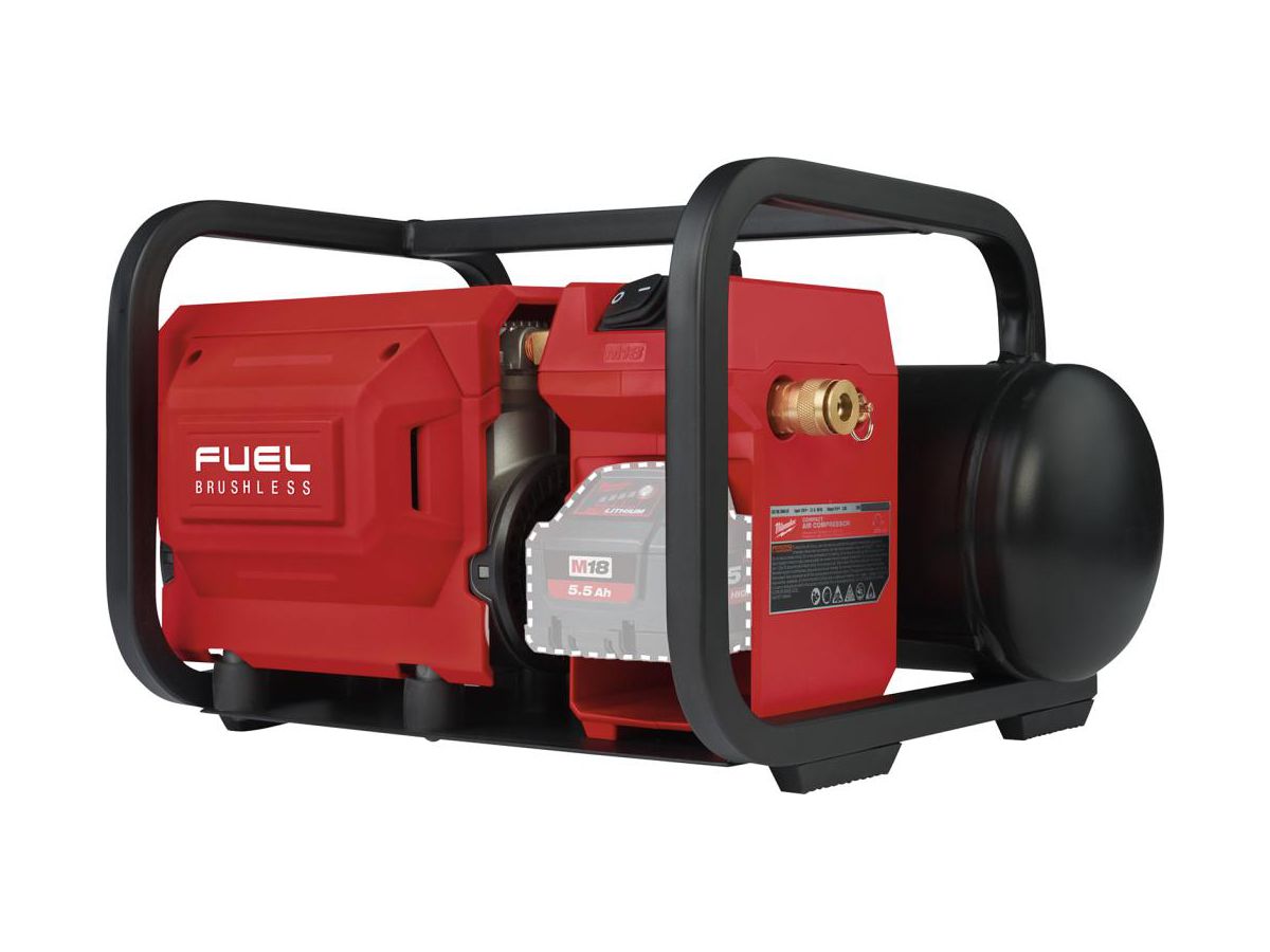 MILWAUKEE Akku-Kompressor Fuel M18FAC-0 - WEMAG Das Zeug zum Profi
