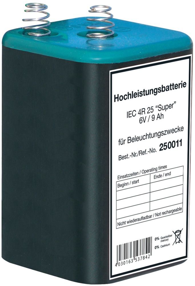 Blockbatterie IEC 4R25 6V 9Ah - WEMAG Das Zeug zum Profi